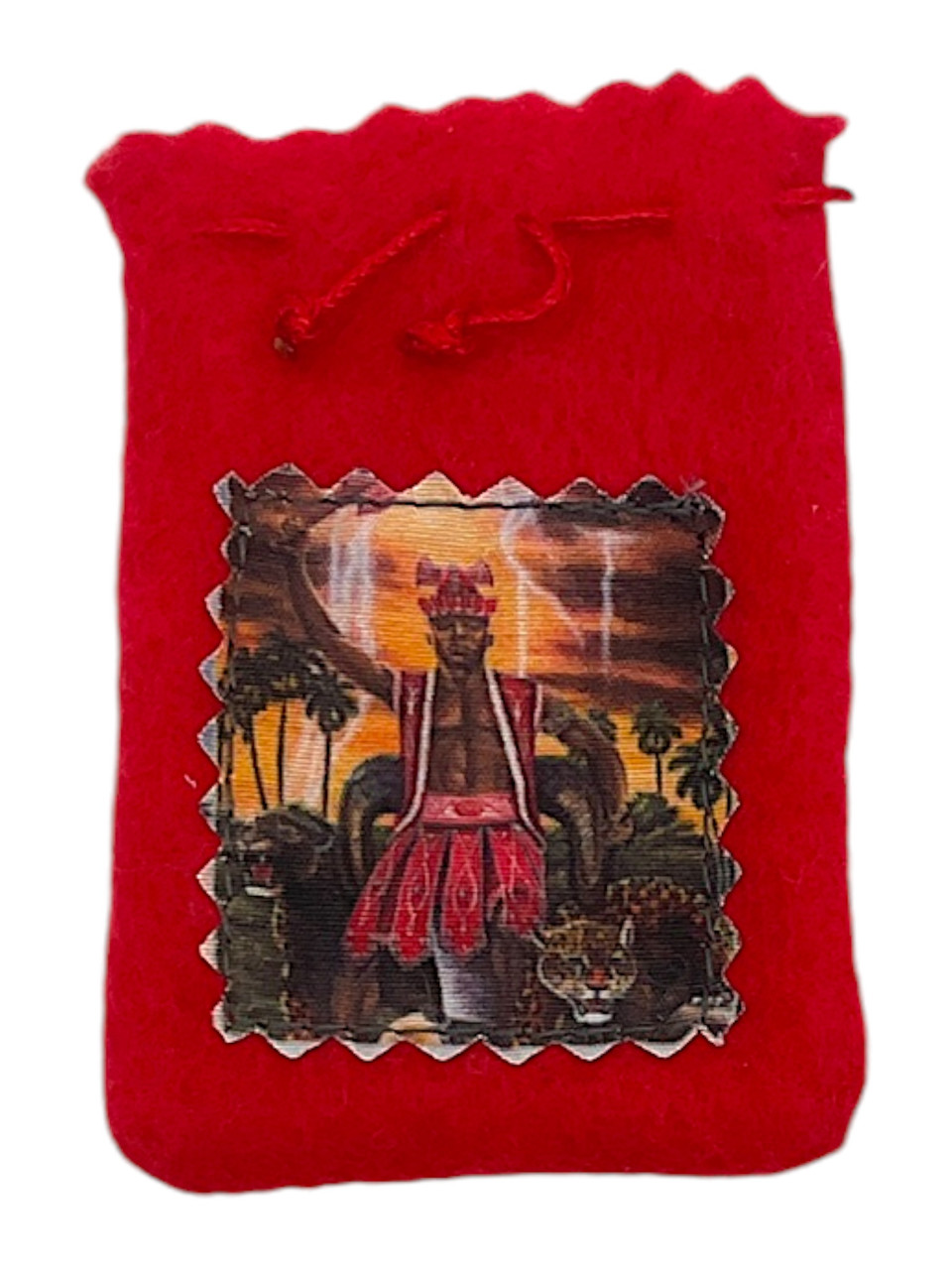 Orisha Shango / Mojo Bag Kit / Mojo Bag, Prayer Card & Charms / Red / 3 ...