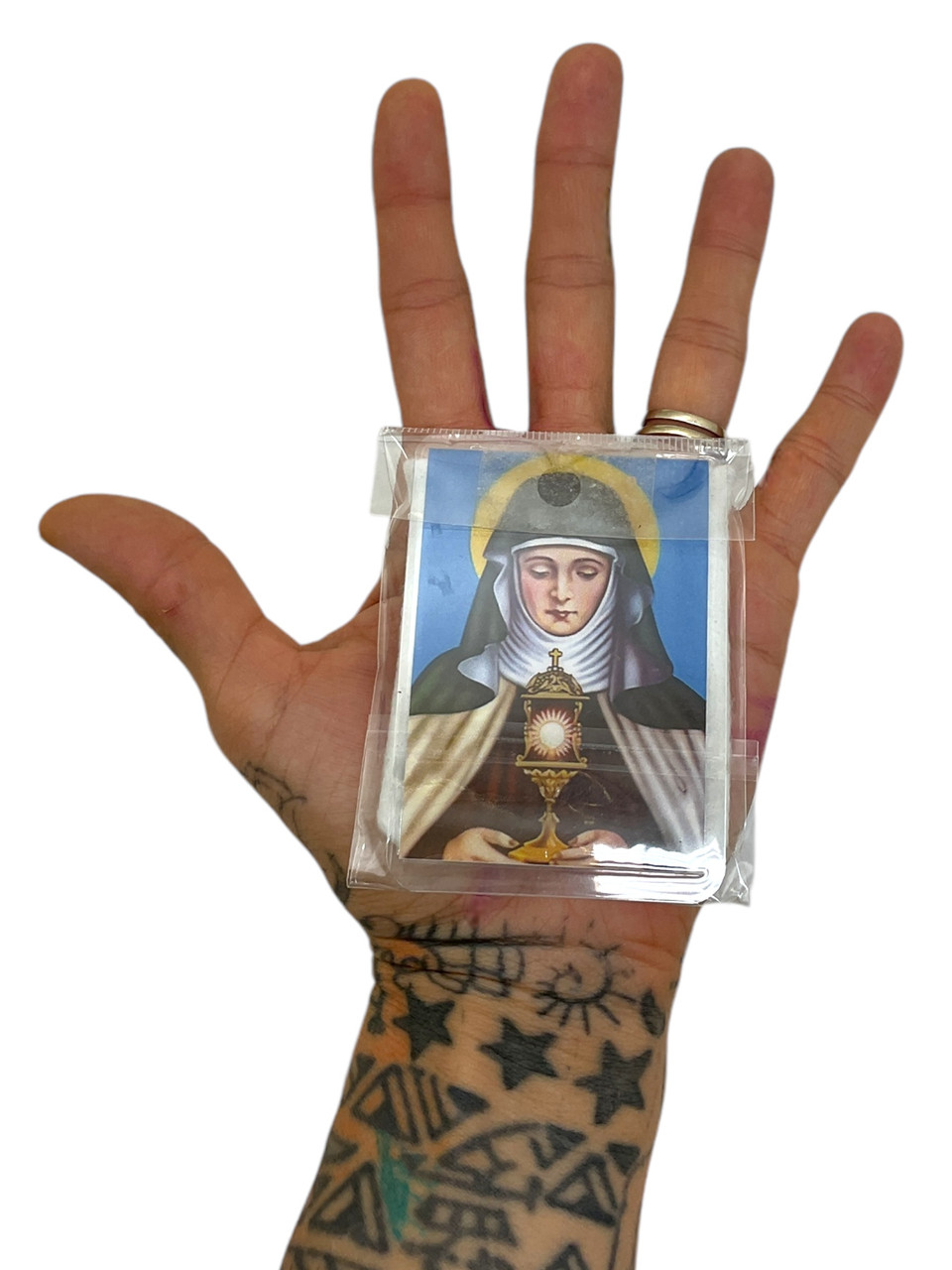 Saint Claire / Mojo Bag Kit / Mojo Bag, Prayer Card & Charms / White ...