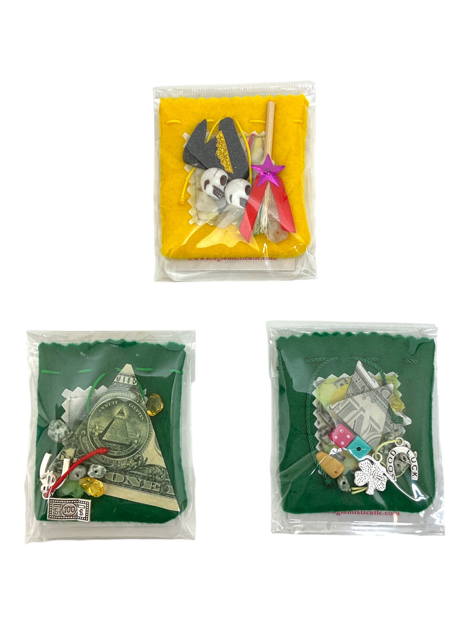 Good Luck / Ven Dinero / Mojo Bag Kit / Mojo Bag, Prayer Card & Charms ...