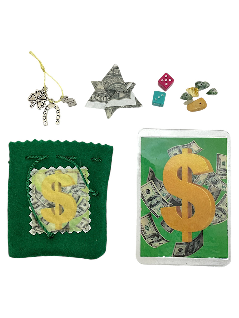 Good Luck / Ven Dinero / Mojo Bag Kit / Mojo Bag, Prayer Card & Charms ...