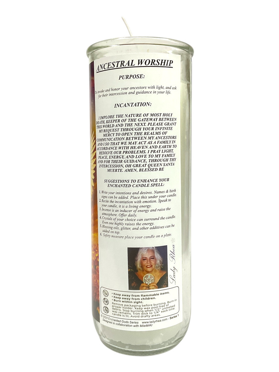 Santa Muerte Ancestral Worship Enchanted Candle - White Pull Out Jar by ...