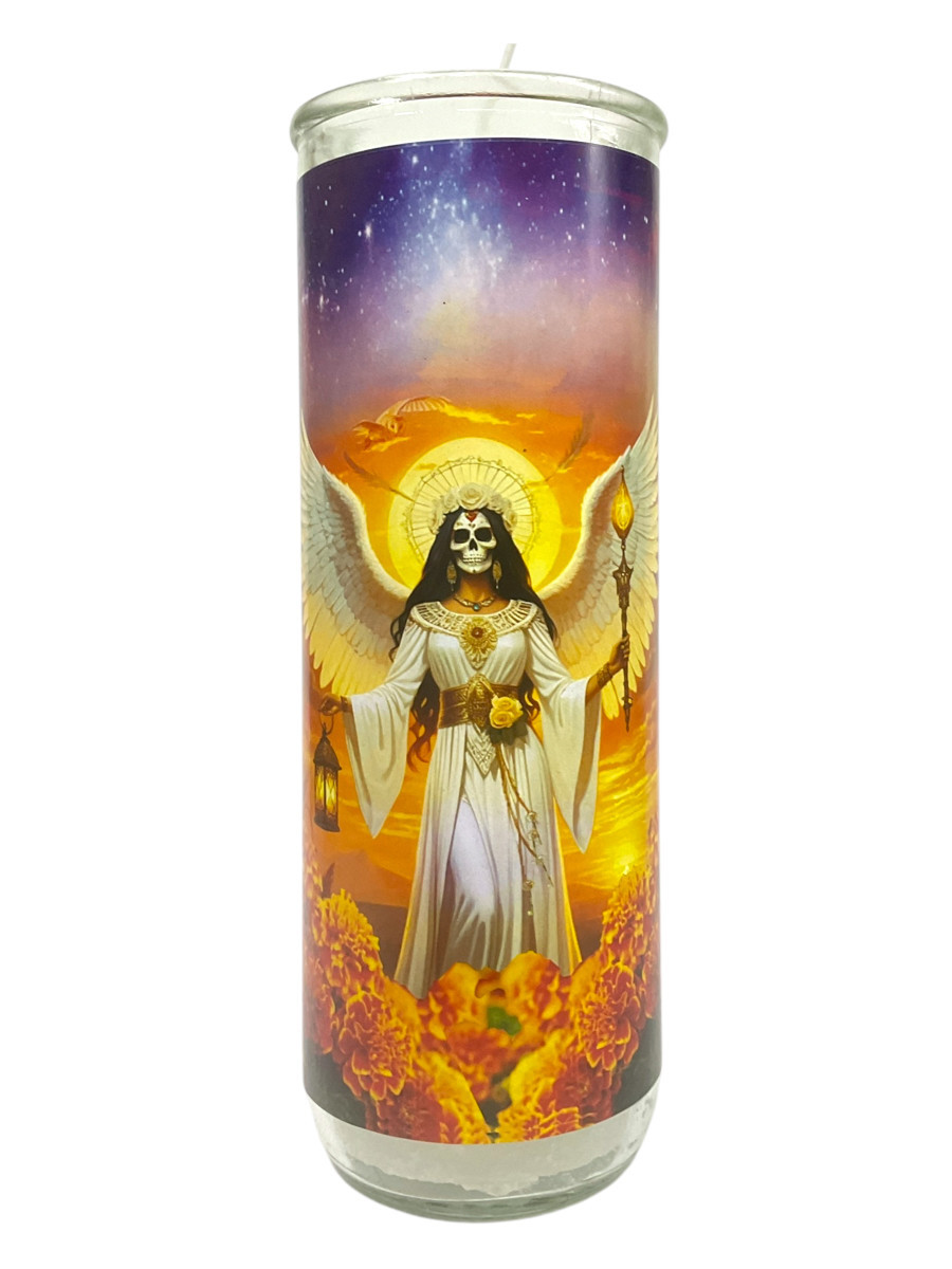 Santa Muerte Ancestral Worship Enchanted Candle - White Pull Out Jar by ...