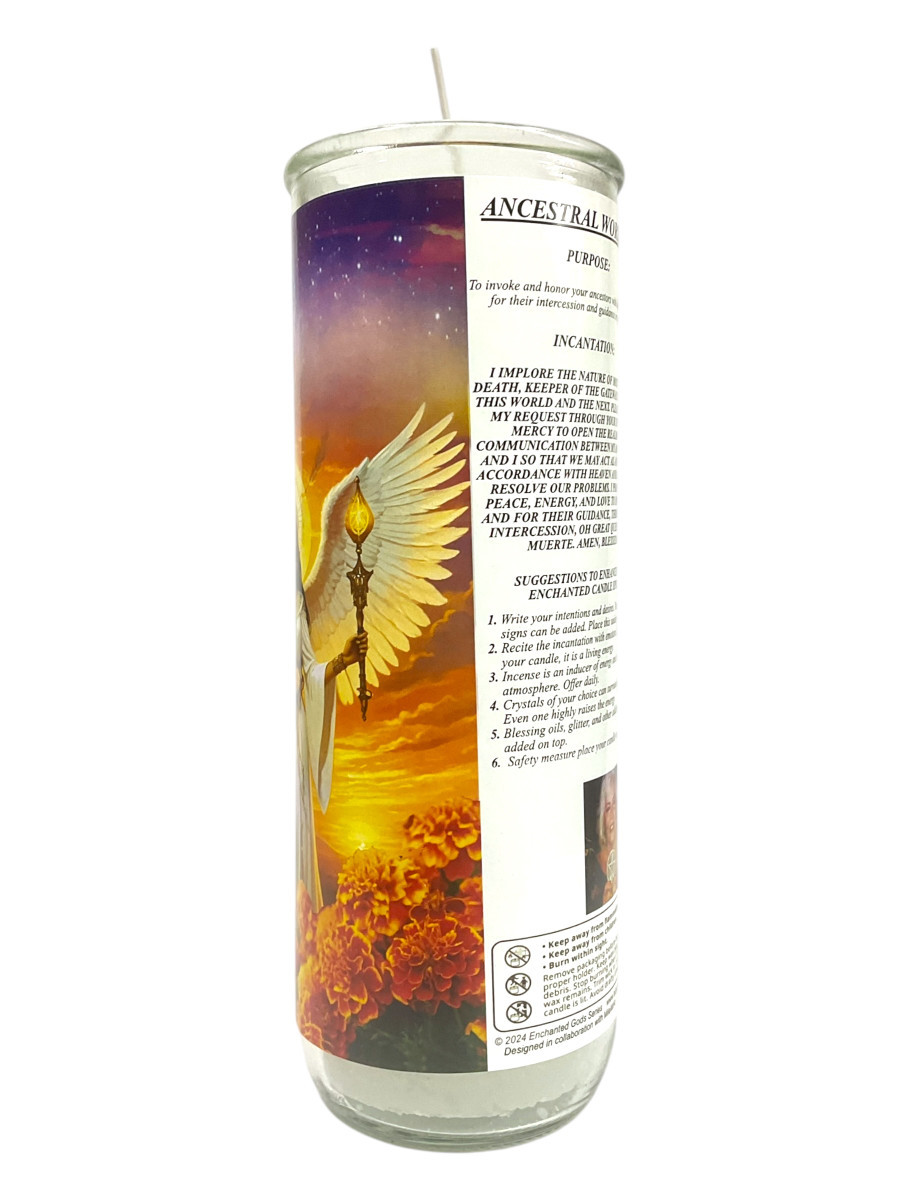 Santa Muerte Ancestral Worship Enchanted Candle - White Pull Out Jar by ...