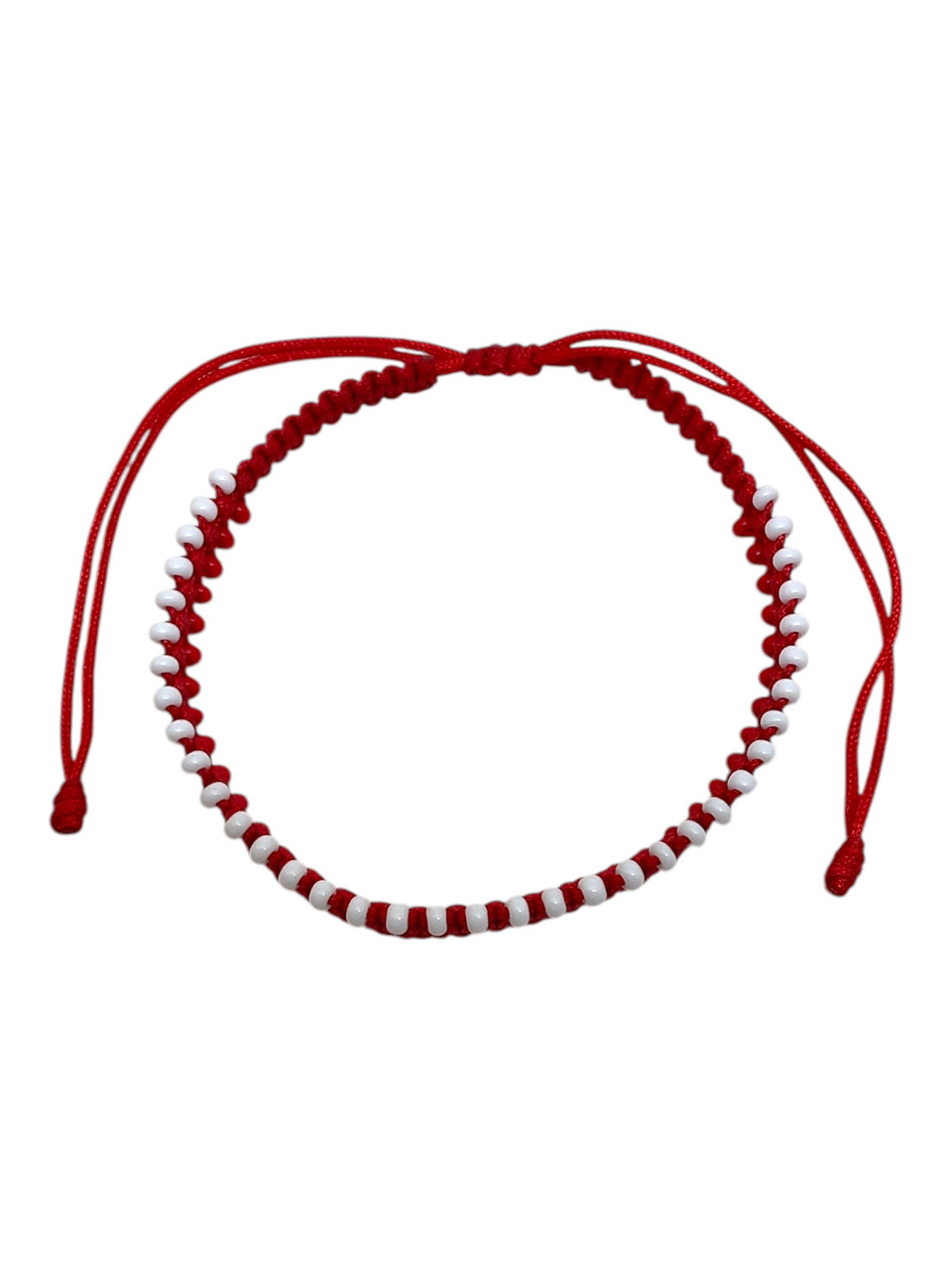 Shango’s Fire - White & Red Orisha Macramé Bracelet