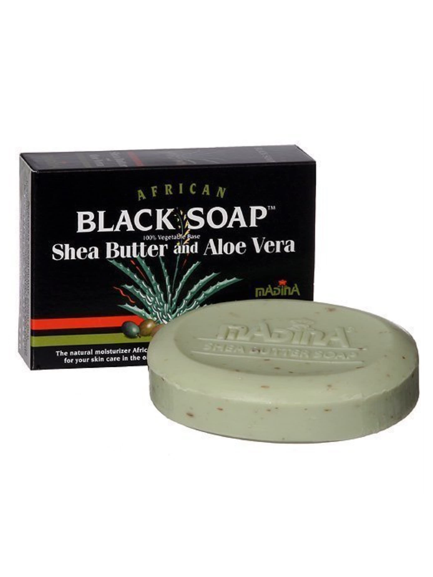 African Black Soap Bar: Shea Butter & Aloe Vera for Hydration (3.5oz ...
