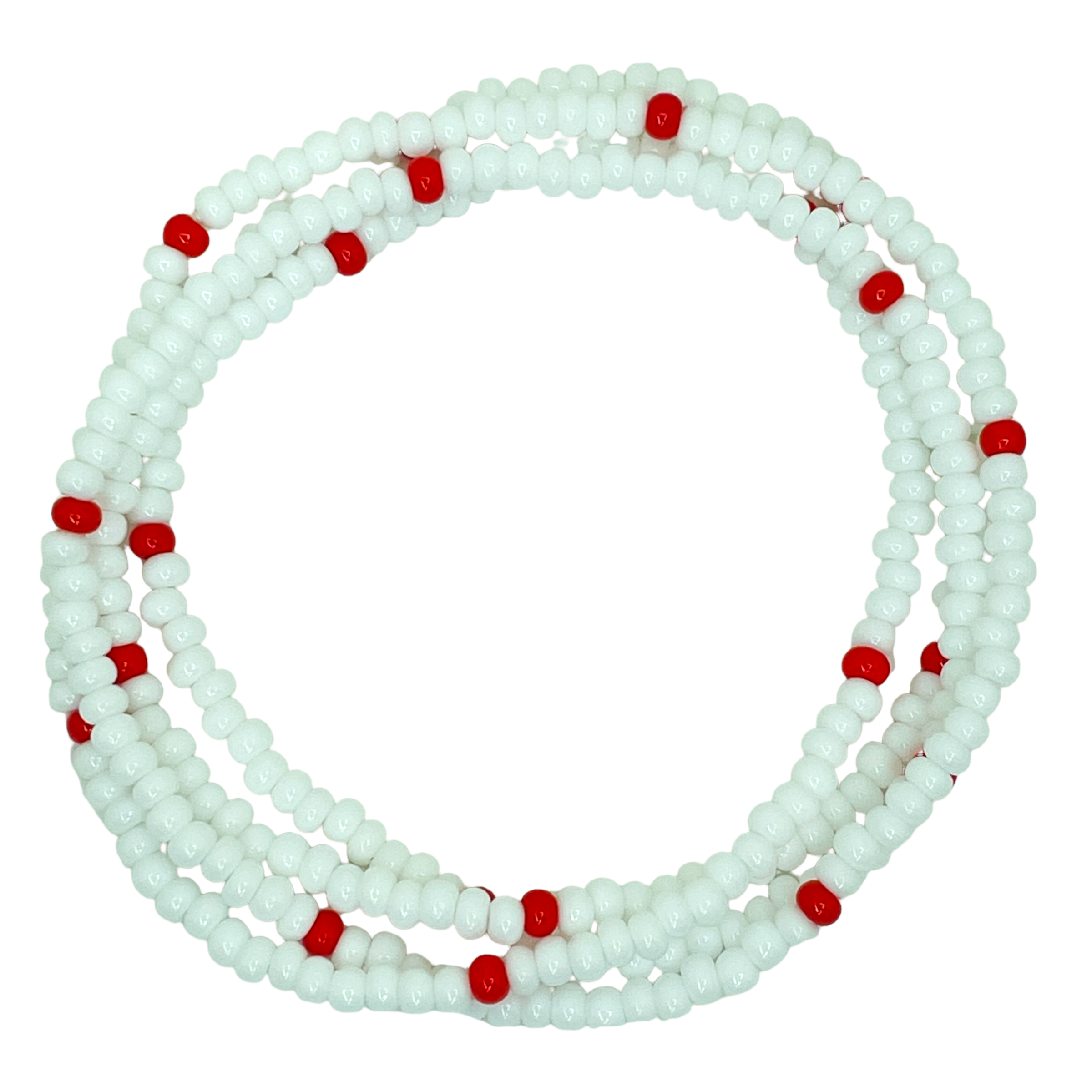 Orisha Obatala Sky Father Guardian Of All People Red/White Eleke Bead ...