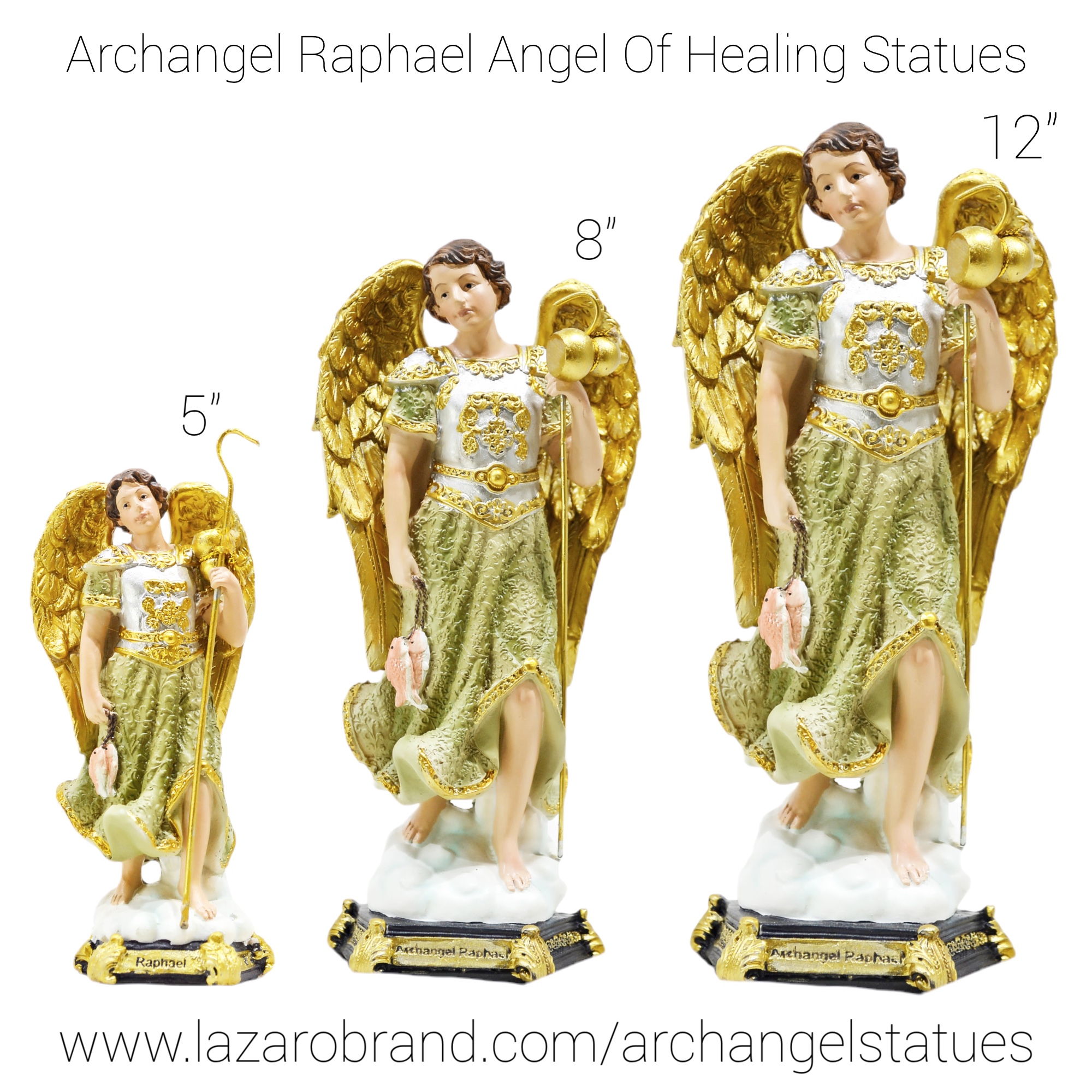 Archangel Raphael Statue: Angel of Healing (12”) - Botanica San Lazaro