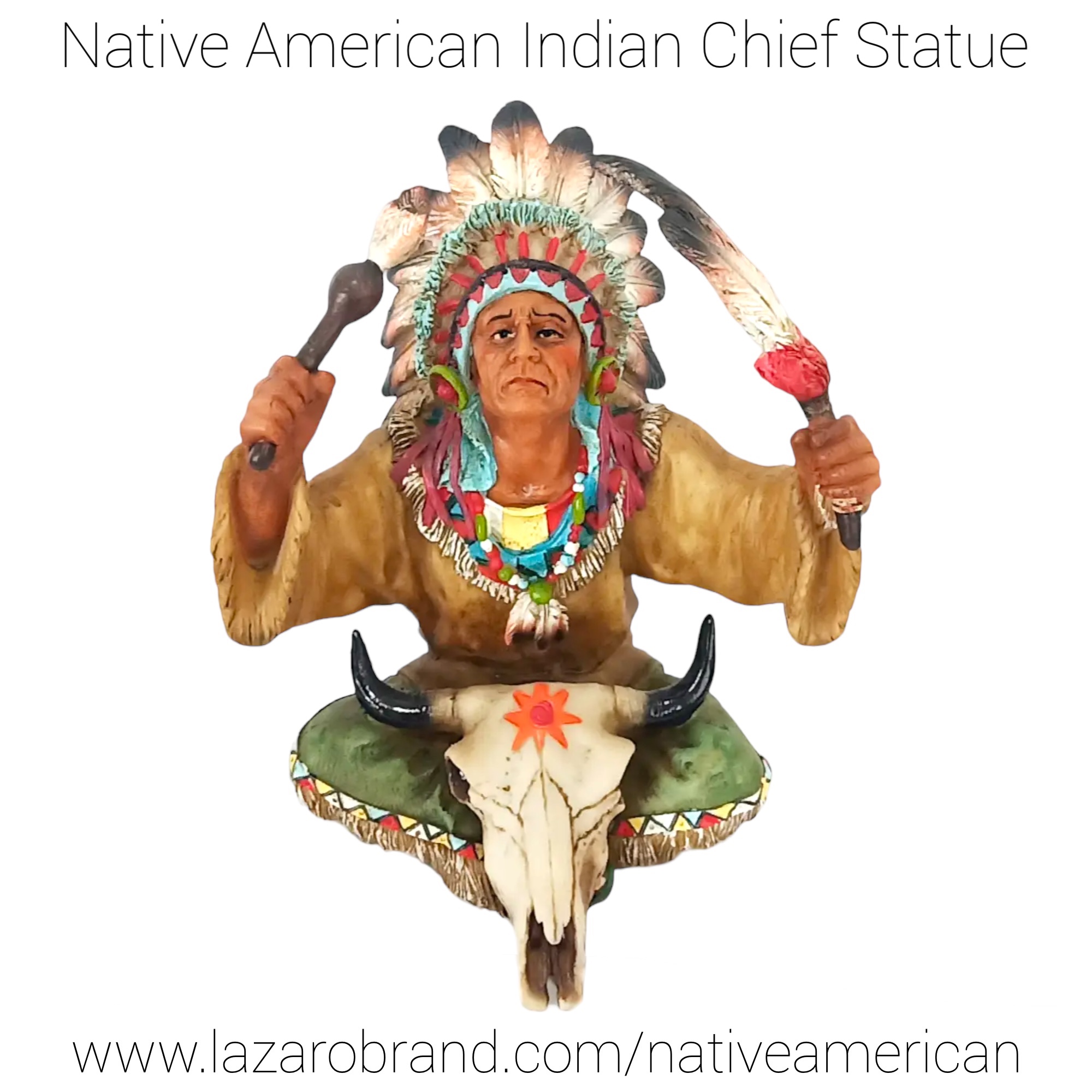 Native American Indian Chief Statue: Symbol of Family, Peace ...