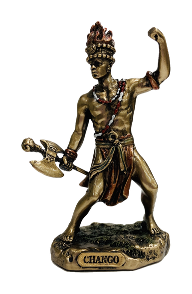 Orisha Chango Statue: Powerful Warrior - Bronze Finish (4)" - Botanica ...