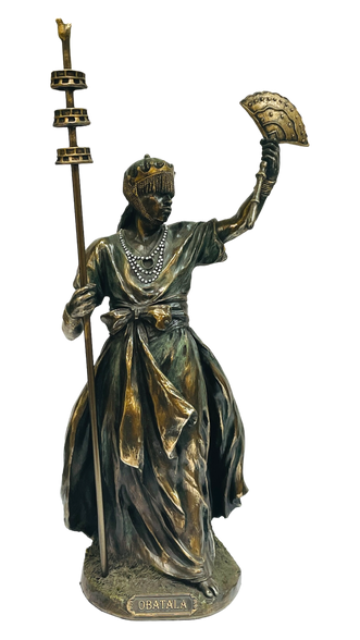 Orisha Obatala Resin Statue - Bronze Finish (9.25”) - Botanica San Lazaro
