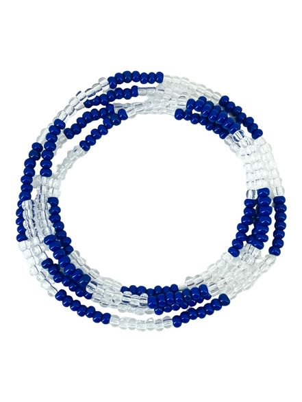 Orisha Yemaya Mother Of All Waters Blue/Clear Eleke Bead 34" Spiritual ...