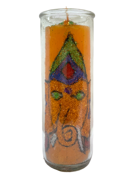 Ganesha / Enchanted Orange Pull Out Jar Spell Candle / By Lady Rhea The ...