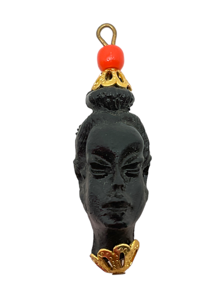 Decorative Azabache Head / 1" / Spiritual Talisman Charm Pendant / Ward ...