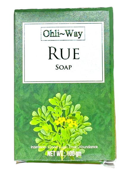 Rue Ruda / Soap Bar / English-Spanish Prayer Card & Charm / Clear ...