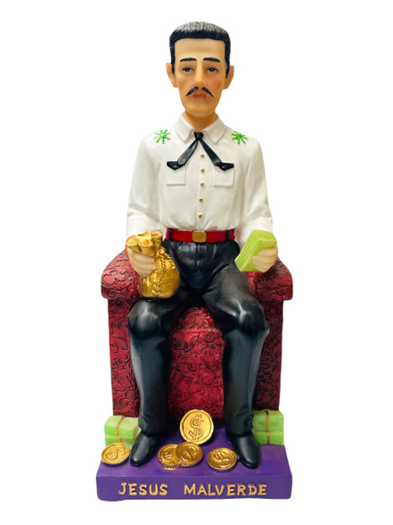 Jesus Malverde Statue: Folklore Hero (5”) - Botanica San Lazaro