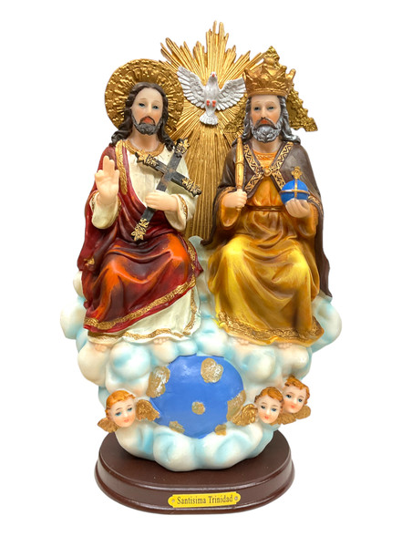 Santisima Trinidad Statue: Holy Trinity, Divine Unity (11”) - Botanica ...