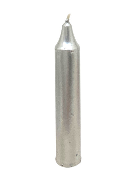 4-Inch Metallic Silver Candle – Invoke Protection, Enhance Intuition ...