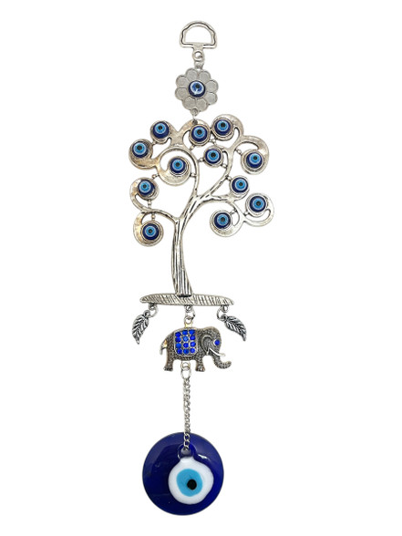 Tree of Life Evil Eye Wall Hanging: Protection, Growth & Blessings