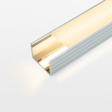 Classic Wide Aluminium Profile With Slide-In Frosted Diffuser 1m