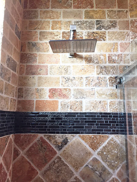 From Builder-Standard Bathroom to Spectacular Walk-in Shower - Tile ...