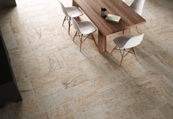 Porcelain Tile Patterns and Shell Stone Marble for Outdoor Patio Looks ...