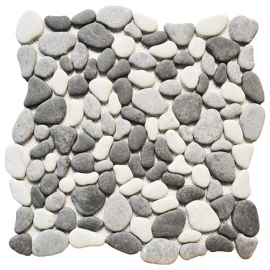 Grey Mix Glass Pebble Mosaic - EACH - Tile Outlets of America