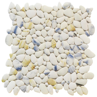 Blue Glass Pebble Mosaic 12x12 - EACH - Tile Outlets of America