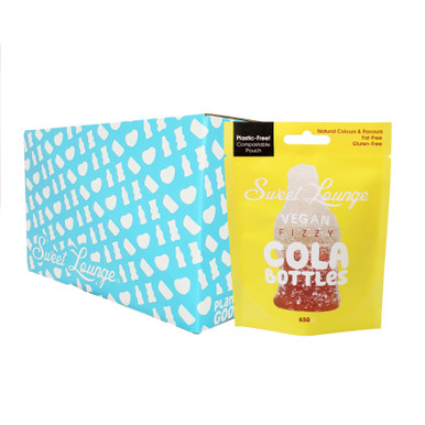 Plastic-free Vegan Fizzy Cola Bottles 65g | Sweet Lounge