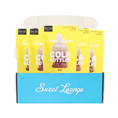 Plastic-free Vegan Fizzy Cola Bottles 65g | Sweet Lounge
