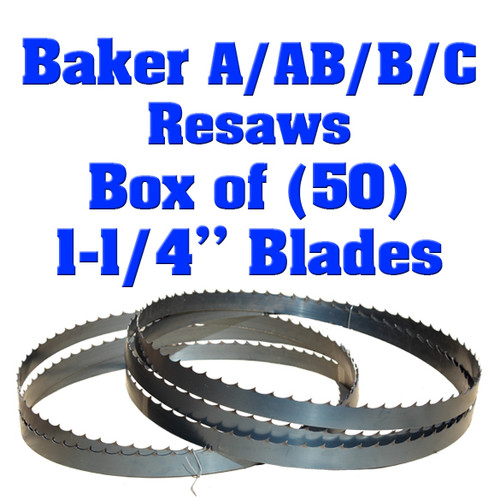 Bulk 1-1/4" Blades for Baker A/AB/B/C Resaws - Cook's Saw Store
