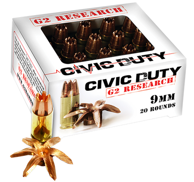 G2 Research Civic Duty, G2r 9mm Civic Duty 20/25 G2 Research Pistol Ammo