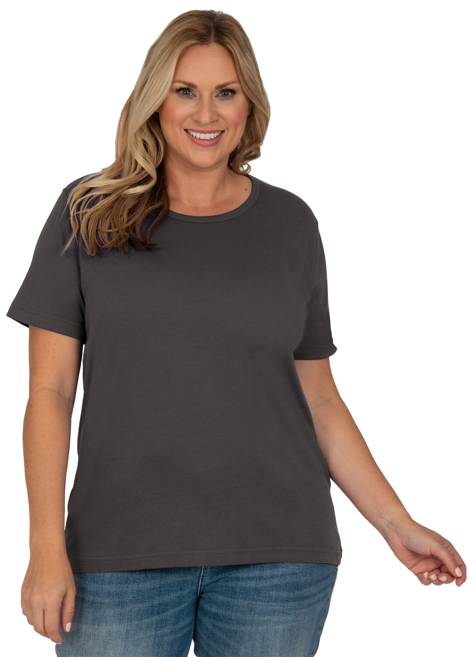 Style # 1003 - Round Neck Short Sleeve Top (100% Cotton) - Distinct Apparel