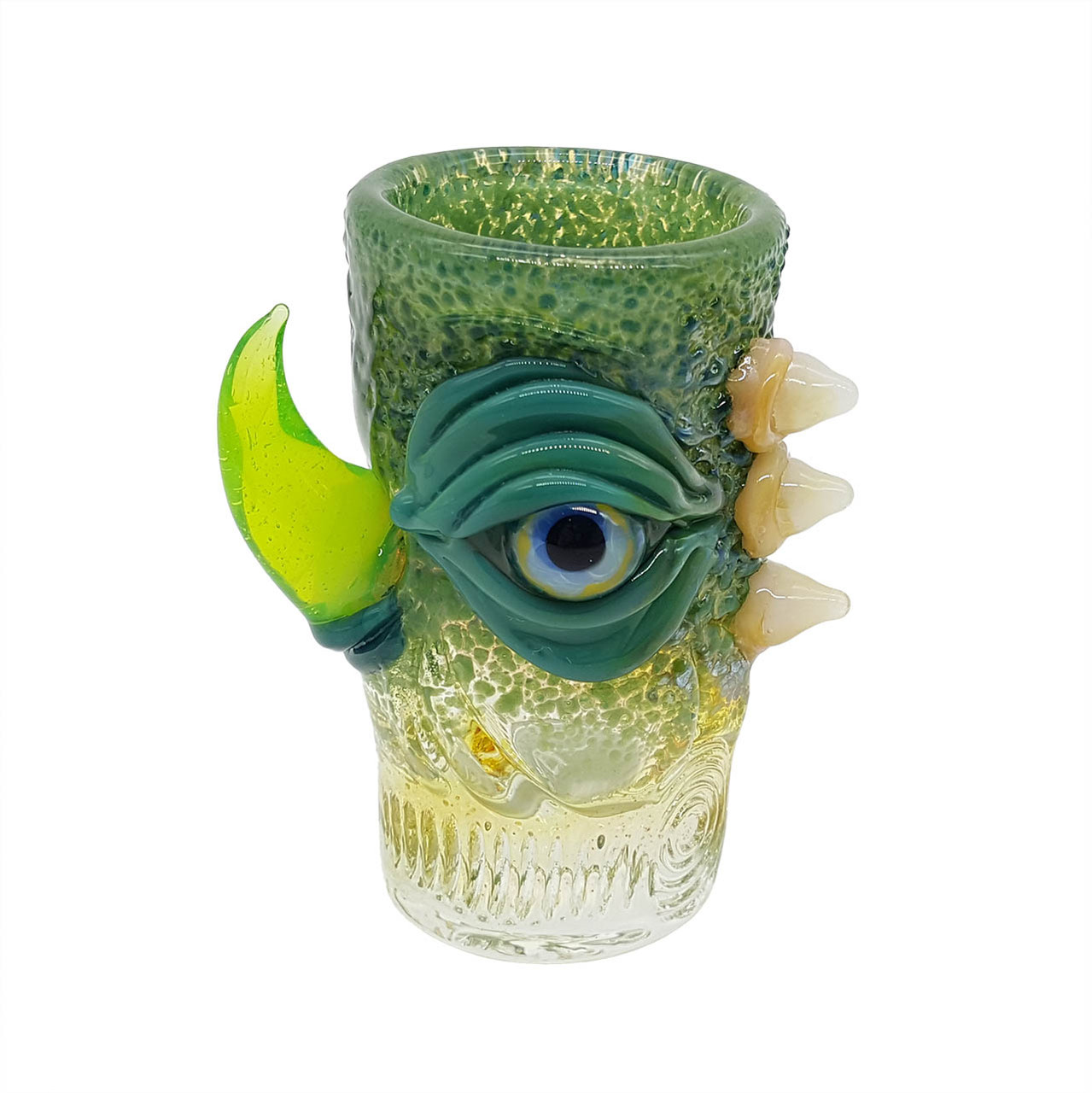 Green monster shot glass by Eli Mazet