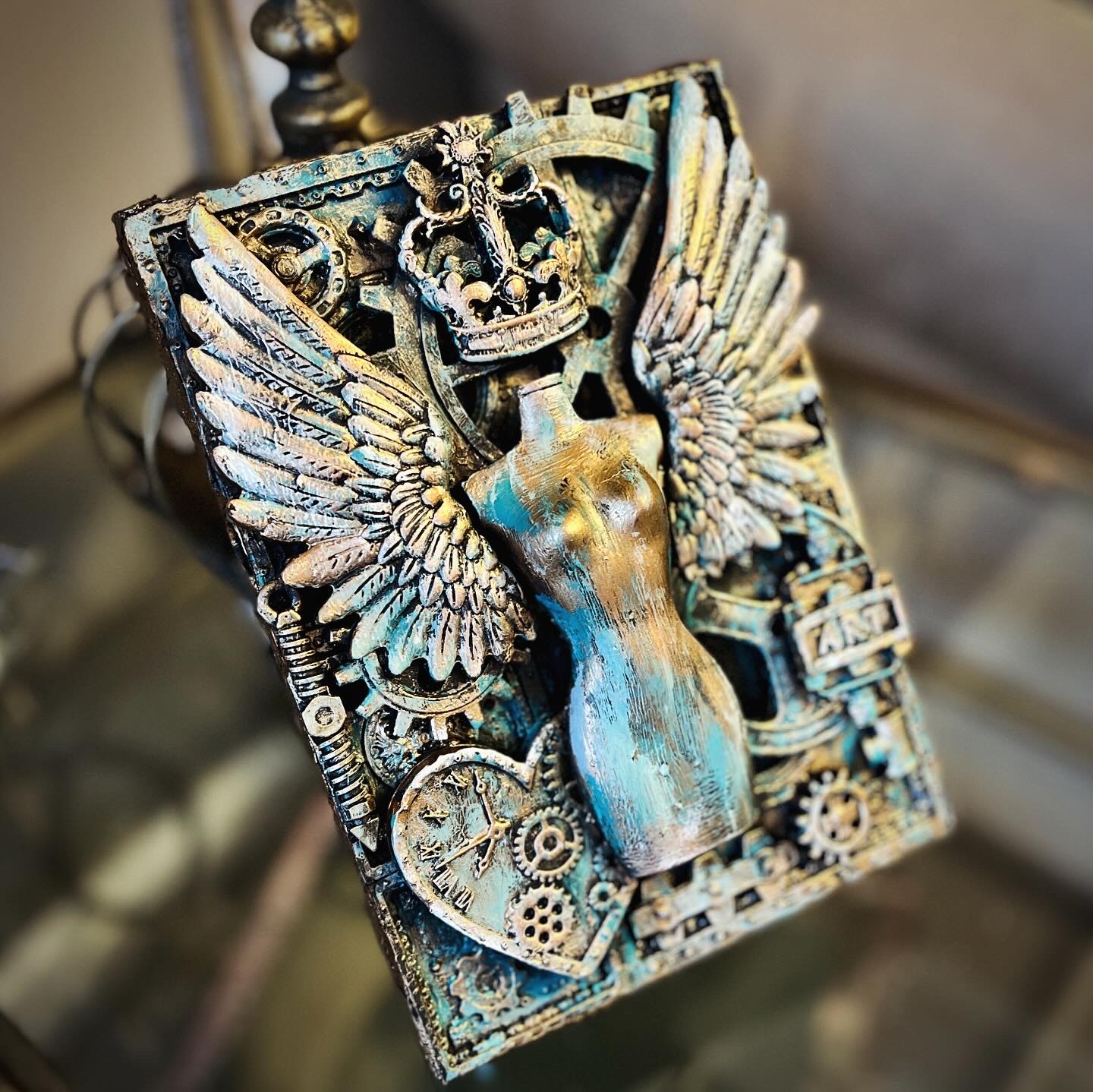 Steampunk Angel Mannequin with Wings - Teresa Rene Art Crafty Mixed ...