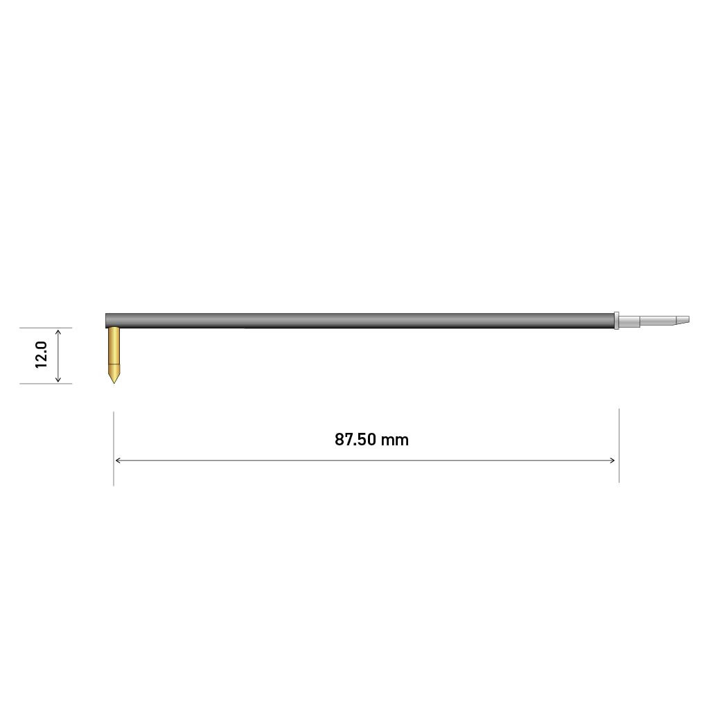 90mm 60° 2um x 12mm Shank Clr Inductive Stylus Arm