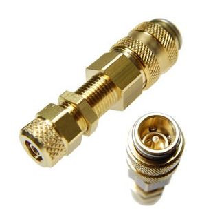 COUPLER DOUBLE-SIDED CONNECTOR BRASS FOR TUBE:ID=6,0/OD=8,0