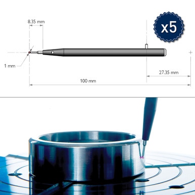 Standard 1 mm Ball Stili Pack of 5 (Talymin 5 & 6 Gauges)
