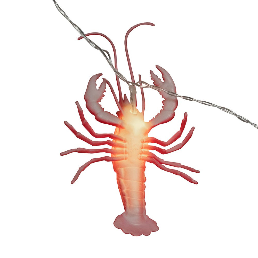 10-Light Red Lobster LED Novelty Party Light Set - Country Marketplace