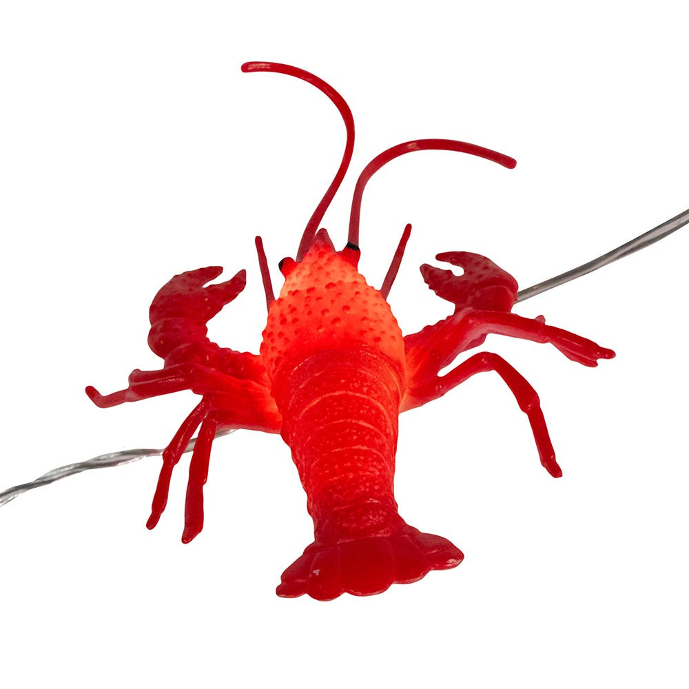 10-Light Red Lobster LED Novelty Party Light Set - Country Marketplace