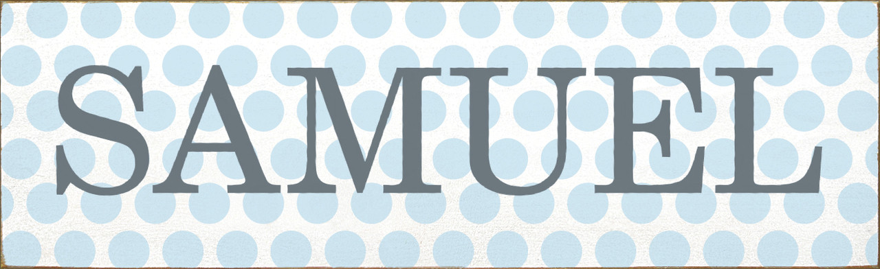 Personalized Name Wood Sign with Polka Dots | Kid's Birthday Gift ...