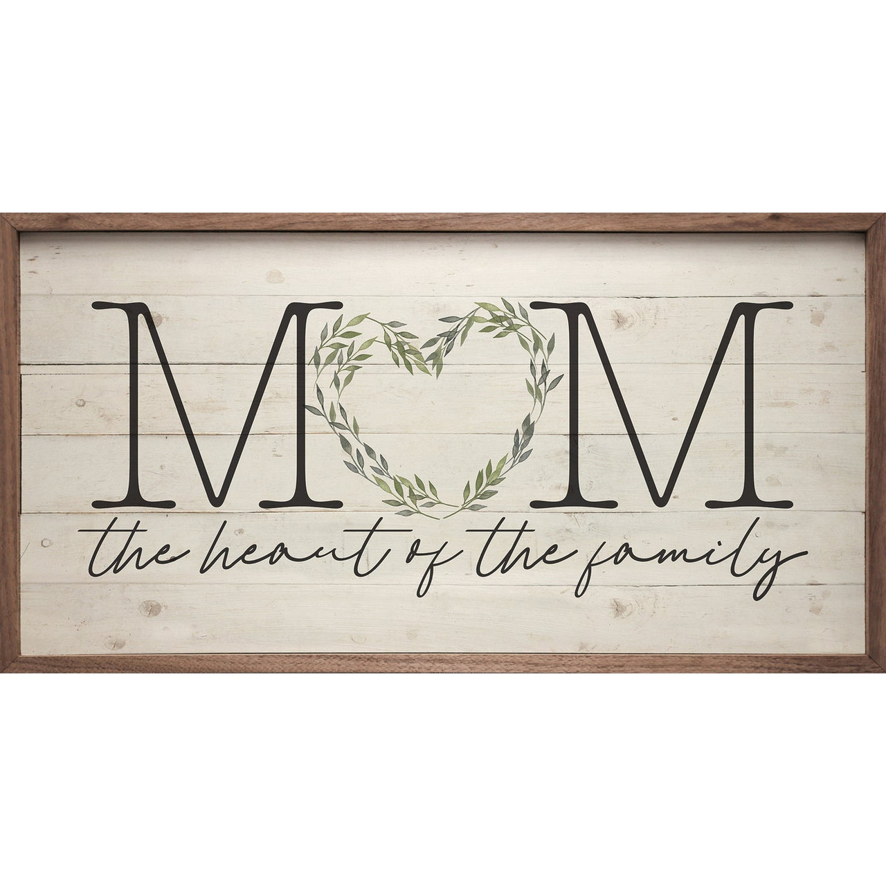 Mom The Heart Of The Family Wood Framed Sign | Mother’s Day Gift | Home ...