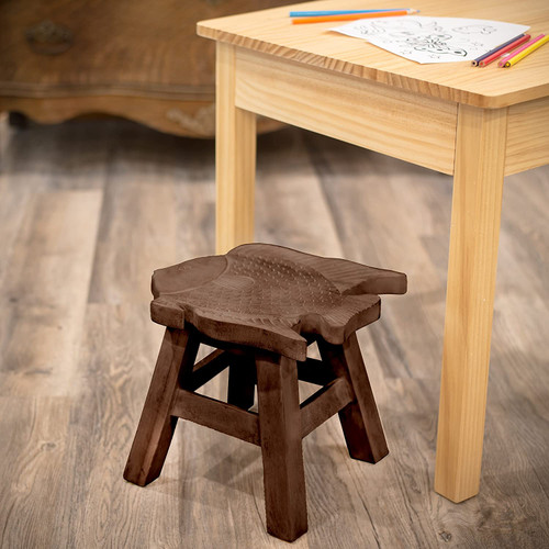 Fish Step Stool Hand Carved Solid Acacia Sturdy Wood Stool For Children ...