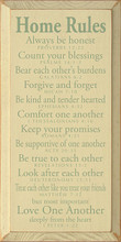 Home Rules Wood Sign - Country Marketplace