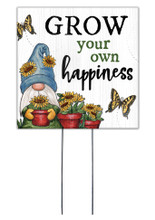 Grow Your Own Happiness - Square Outdoor Standing Lawn Sign 8x8 ...