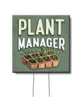 Plant Manager Mini Planter Sign | Small Weatherproof Plant Sign with ...