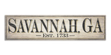 Savannah, GA Est 1733 - Large Vintage Style Wooden Sign - Country ...