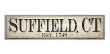 Suffield, CT Est 1749 - Large Vintage Style Wooden Sign - Country ...