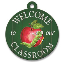 Welcome To Our Classroom - Large Wooden Door Hanging Sign - Country ...