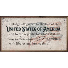 Pledge of Allegiance - Patriotic Wood Framed Sign - Multiple Sizes ...