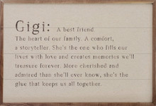 Gigi Definition Wood Framed Sign | Mother’s Day Gift | Family Home ...